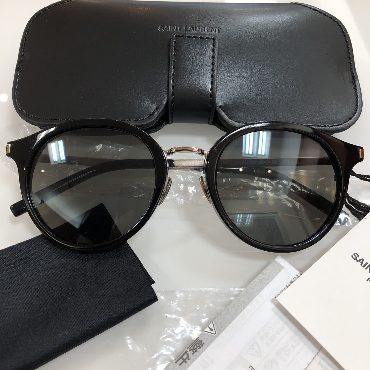1円 サンローラン特別企画 定価52 800 正規品 SAINT LAURENT PARIS サンローラン パリ SL 57 002 SL57 ...