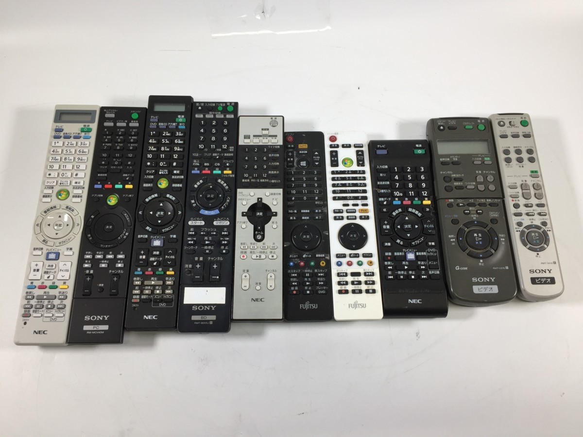 富士通 SONY NEC フジツー ソニー エヌイーシー リモコン 各種 30個セット まとめ売り 大量(その他)｜売買されたオークション情報 ...