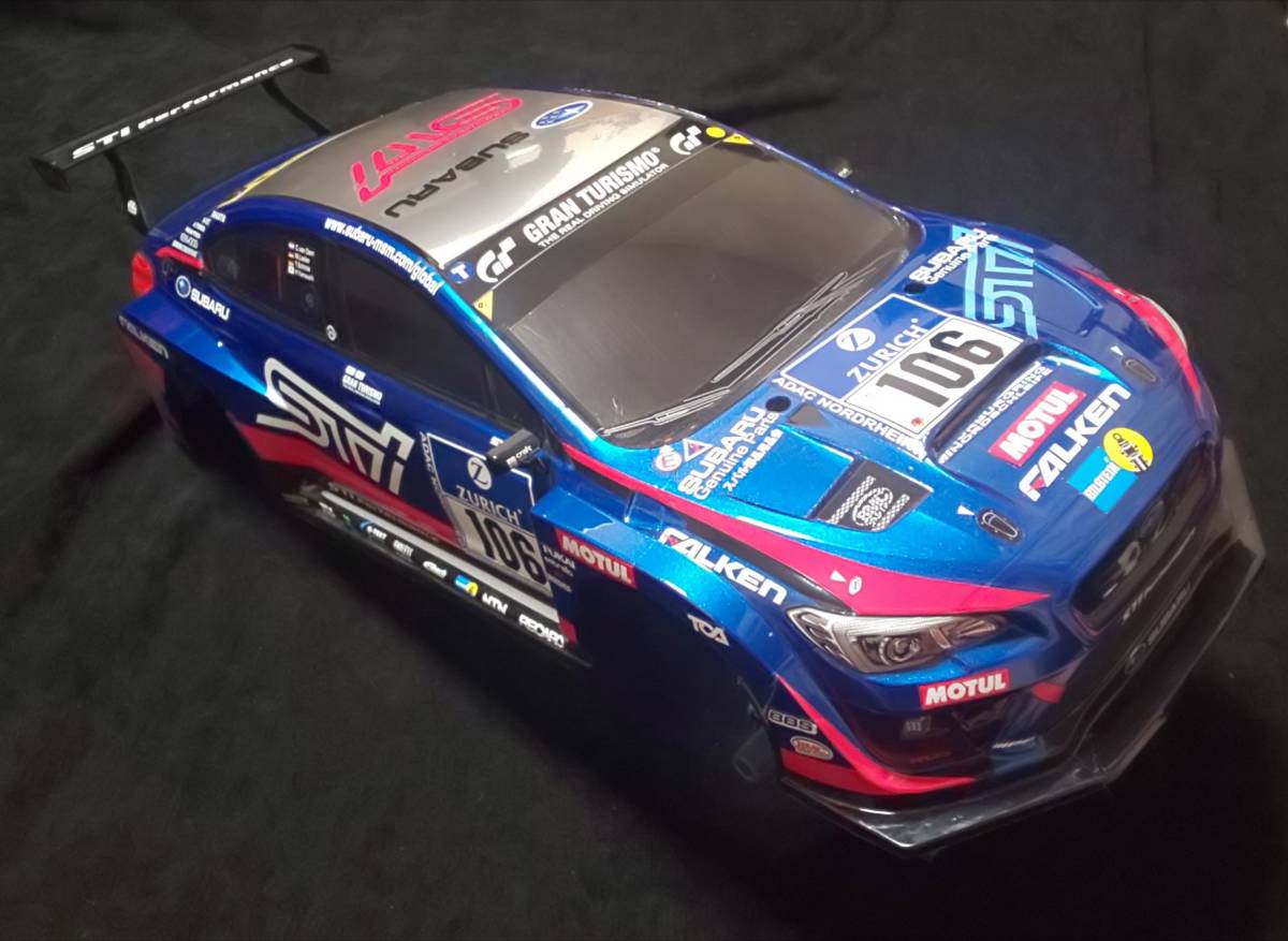ラジコンボディ SUBARU スバル WRX STI ワークス 田宮 ヨコモ R31ハウス ラジドリ RWD 1/12 ニュル 24時間 耐久 ...