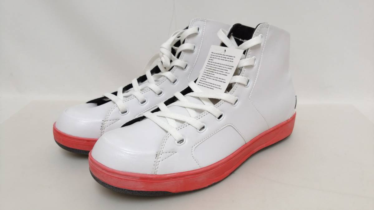 RYZ ライズ ハイカットスニーカー/27cm相当/ハイトップ/シューズ/靴/ホワイト/本革レザー/メンズ/箱付き/カジュアル/シンプル ...