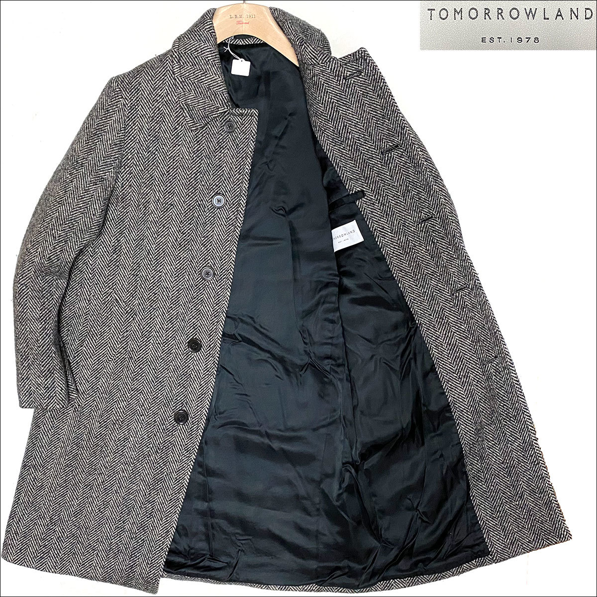 J5007 トゥモローランド 17AW ヘリンボーン ツイードコート グレー XS(XSサイズ以下)｜売買されたオークション情報、yahooの ...