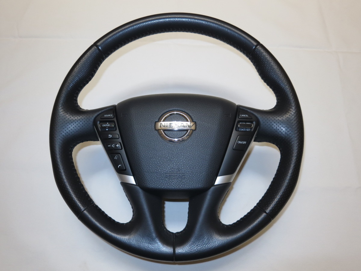 ムラーノZ51 ティアナJ32 エルグランドE52 エアバック エアーバック カバー 革 ステアリング クルコン スイッチ 管理番号 W-1917(ステアリング、ハンドル本体)｜売買された ...
