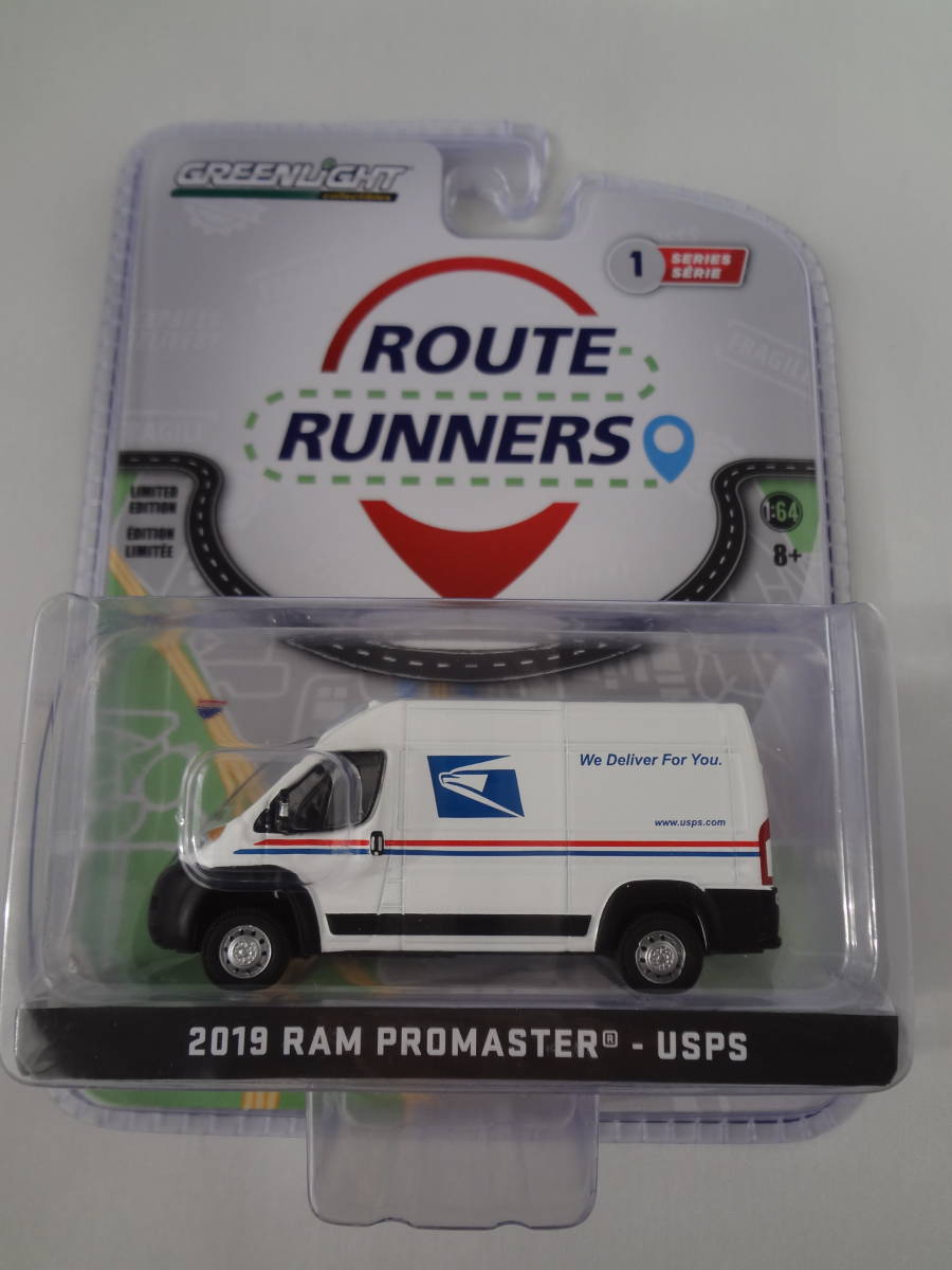 グリーンライト GREENLIGHT 1/64 2019 RAM PROMASTER USPS ラム ROUTE RUNNERS(乗用車 ...