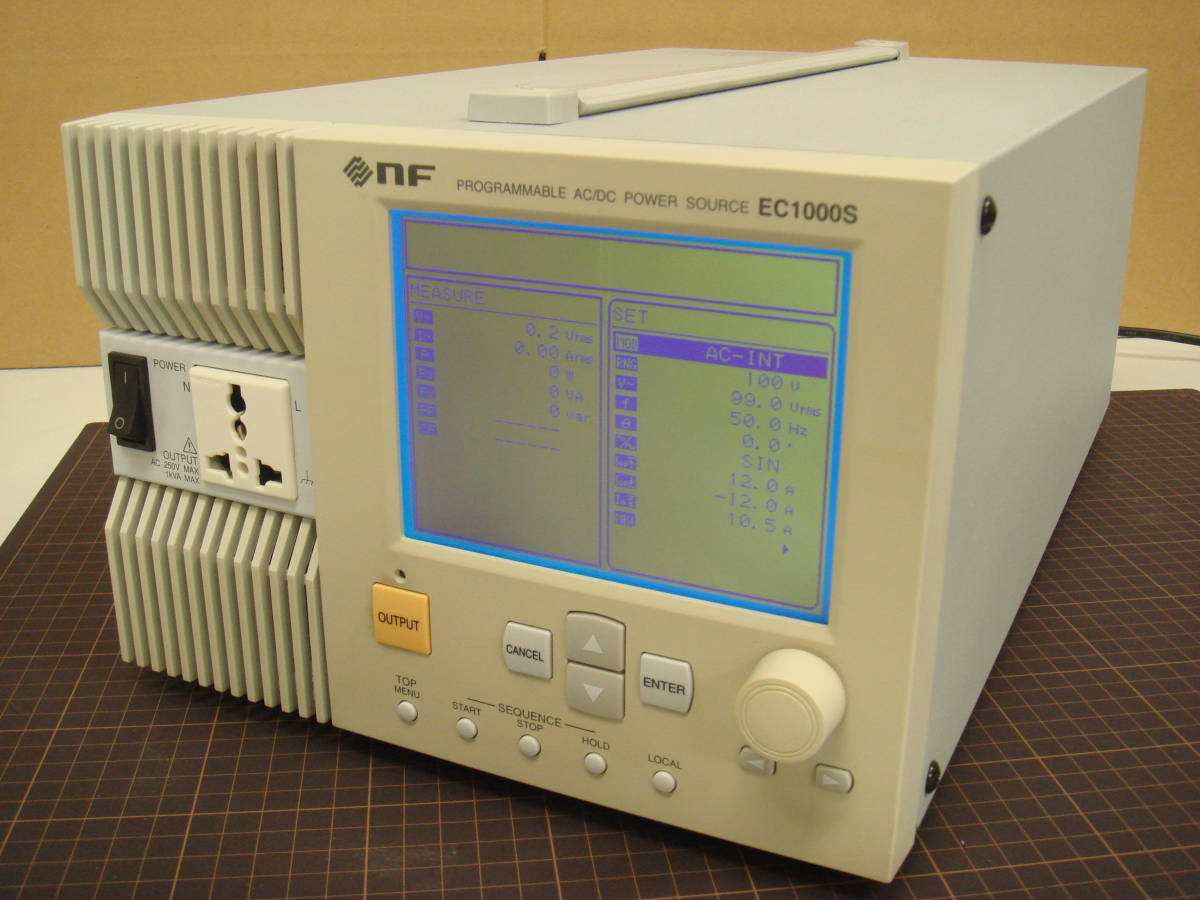 プログラマブル交流電源 EC1000S 0 135V/270V DC 550Hz 直流電源 NF回路設計ブロック(その他)｜売買された ...