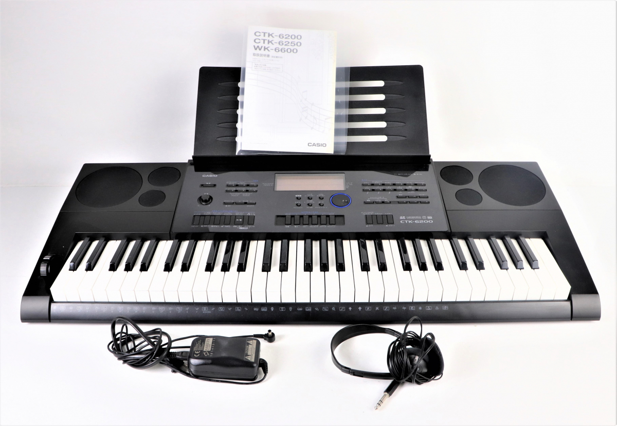 CASHIO カシオ CTK-6200 ハイグレードキーボード 61鍵盤 ヘッドホン 取扱説明書付き FA042FHN87(カシオ)｜売買され ...