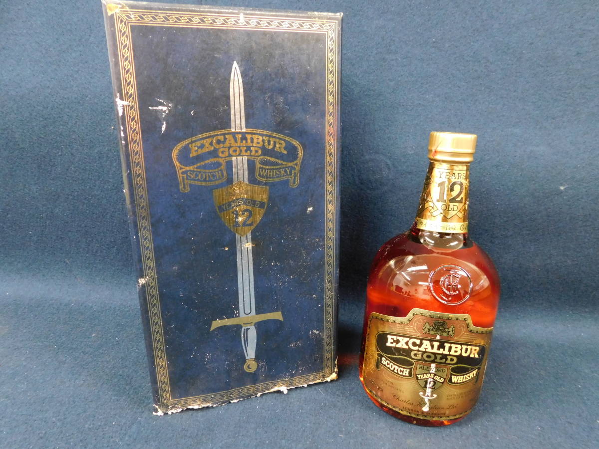 T04-0218 古酒 エクスカリバー ゴールド 12年 EXCALIBUR GOLD SCOTCH WHISKY 750ml 43% 特級 ...
