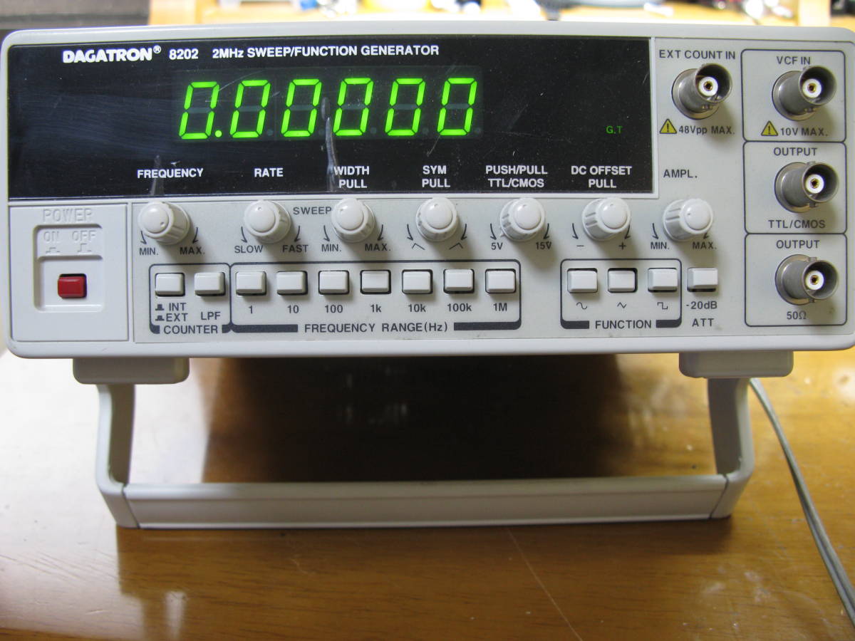 DAGATRON FG-8202 FUNCTION GENERATOR &周波数カウンタ(電気計測器)｜売買されたオークション情報、yahooの商品情報をアーカイブ公開 - オークファン ...