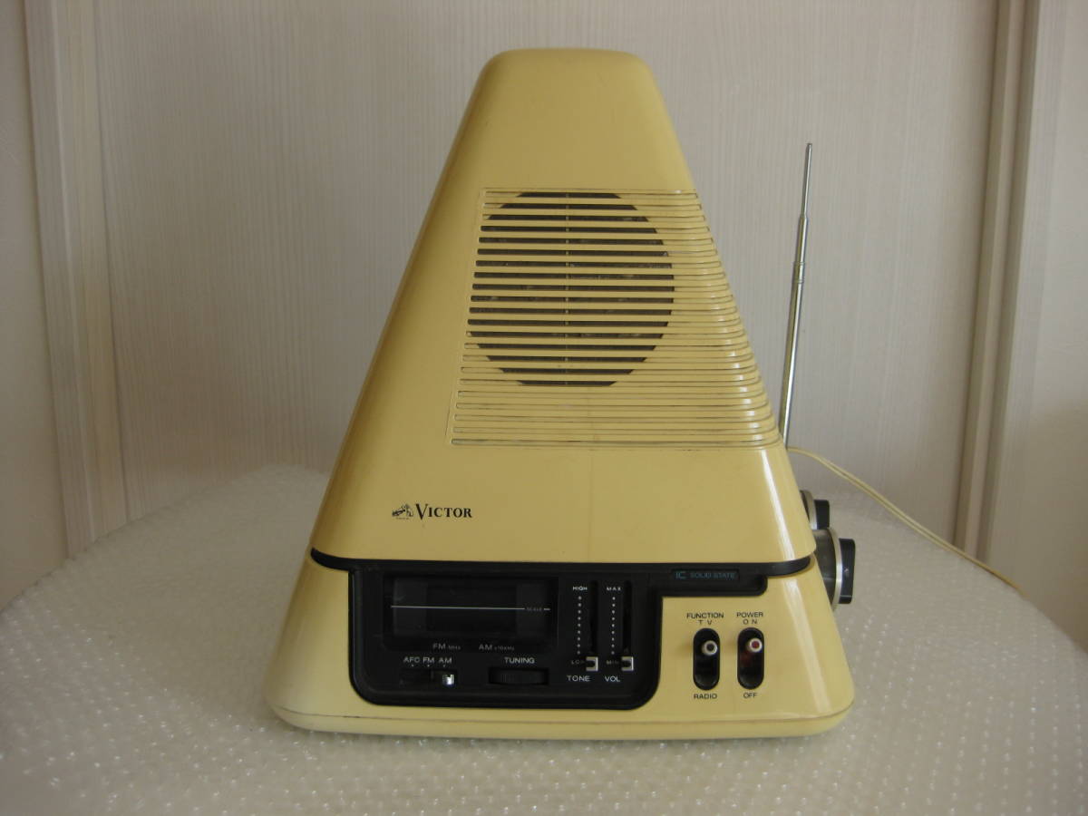 品難あり VICTOR 7T-03R TV / JVC 3100R VIDEO CAPSULE / ビクター / ピラミッド型ラジオテレビ ...