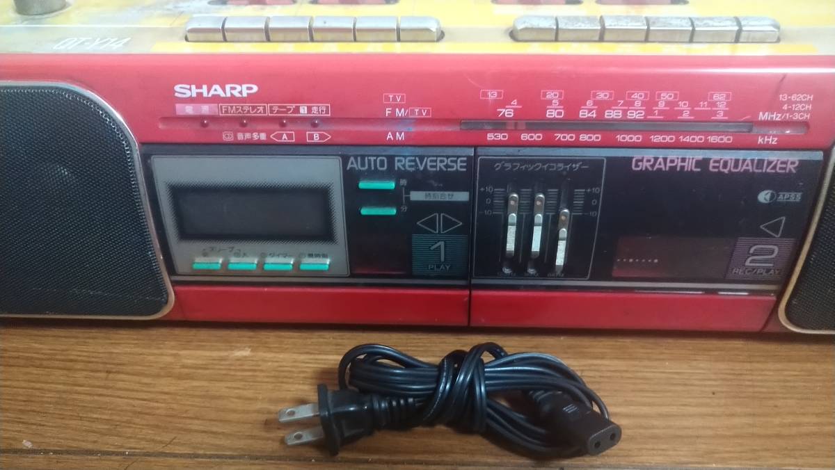 昭和レトロ シャープSHARP QT-Y14-rd FM/AMラジオ ステレオダブルカセットレコーダー H-183(ラジカセ)｜売買されたオークション情報、yahooの商品情報をアーカイブ公開 ...