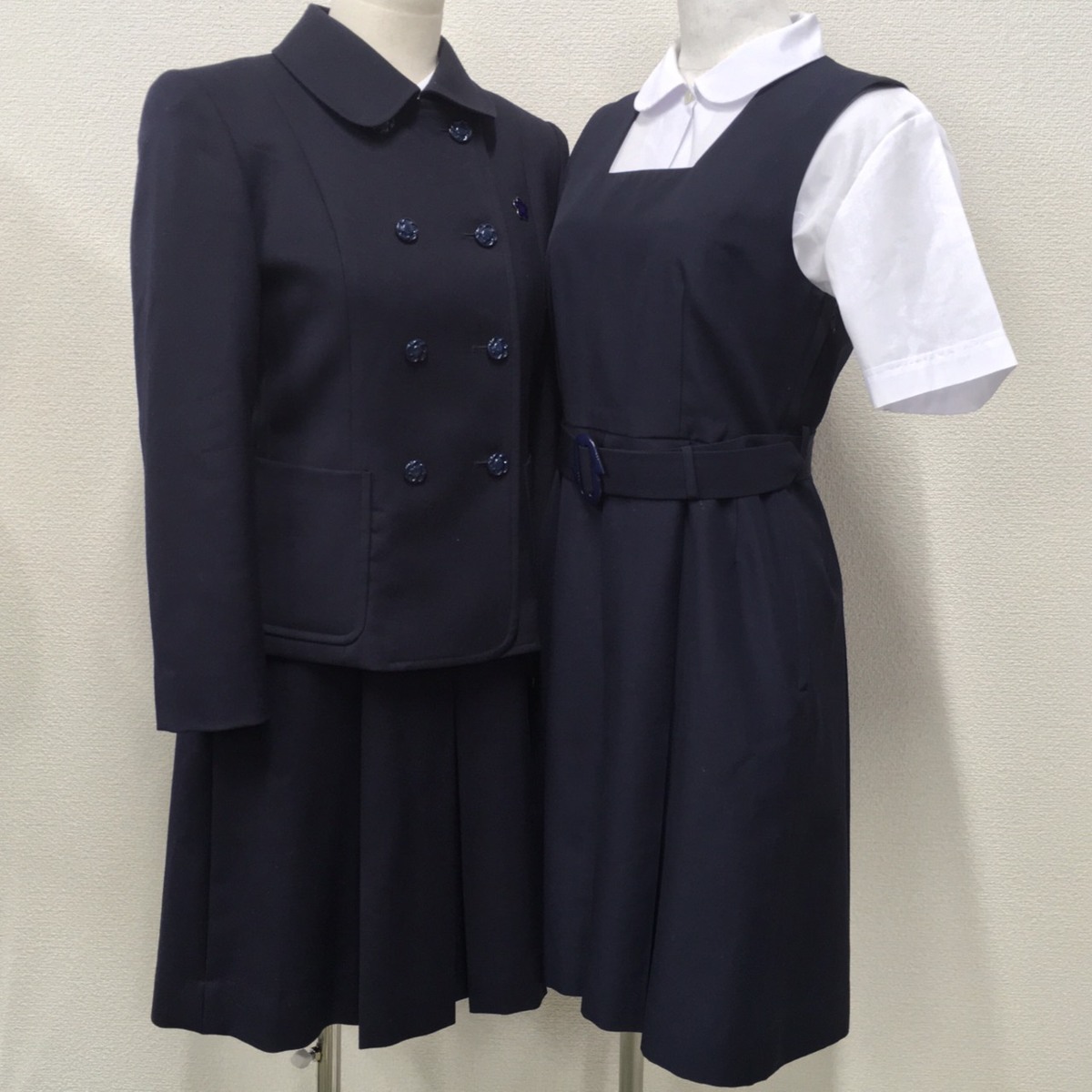 AT468 宮城県 尚絅学院高校 6点セット /指定品/ /155A/S/ブレザー/ジャンパースカート/セーター/ブラウス/制服/校章付き ...