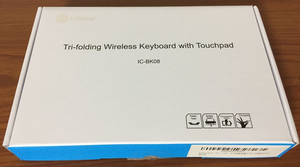 iClever IC-BK08 タッチパッド搭載 ワイヤレス 折りたたみ キーボード Bluetooth無線 モバイル Windows ...