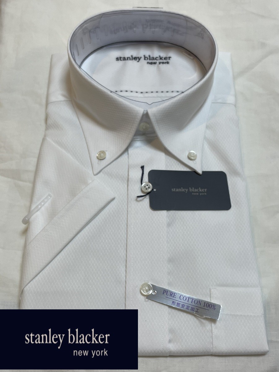 スタンリーブラッカー Stanley blacker 半袖 シャツ 半袖シャツ メンズ ボタンダウン ドレスシャツ サイズ40 HXN011(Lサイズ)｜売買されたオークション情報、yahoo ...