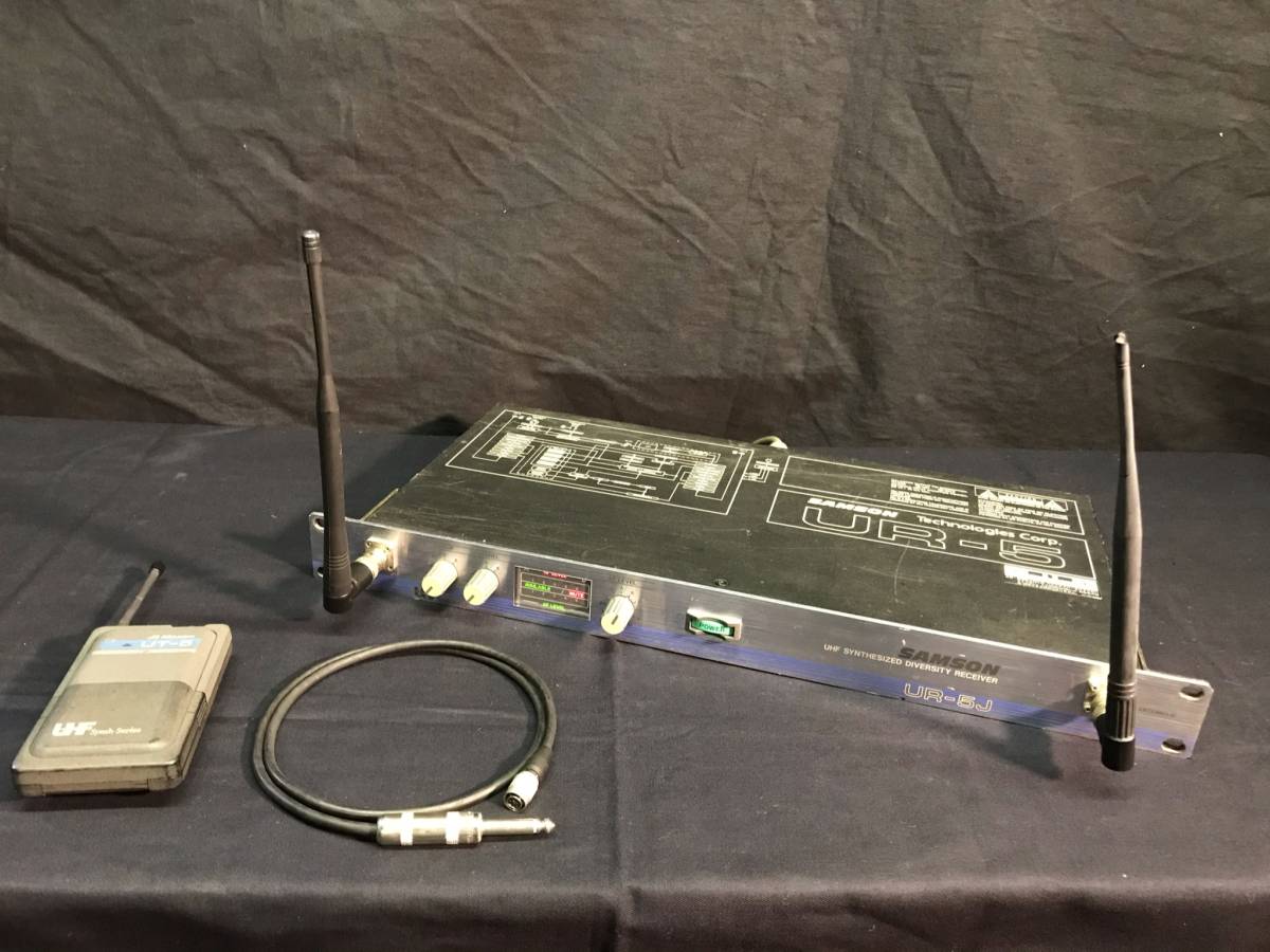 SAMSON UR-5J UT-5 ワイヤレスシステム レシーバー トランスミッター シングルセット B帯 ギター/ベースワイヤレス(その他 ...