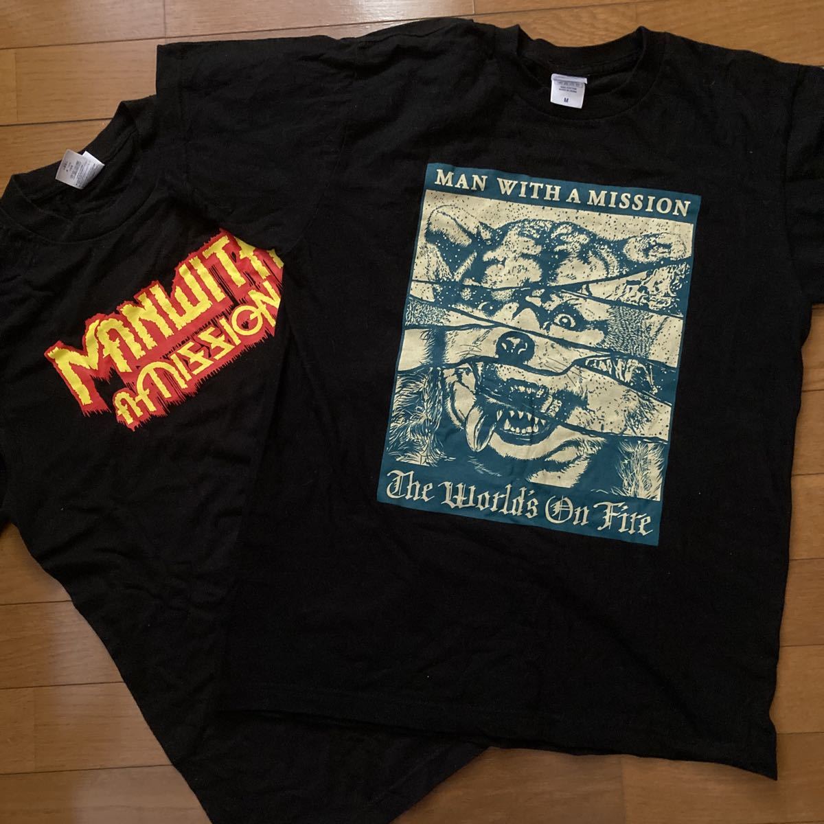 MAN WITH A MISSION 2枚セット Tシャツ Mサイズ 黒(Tシャツ)｜売買されたオークション情報、yahooの商品情報をアーカイブ公開 - オークファン（aucfan.com）
