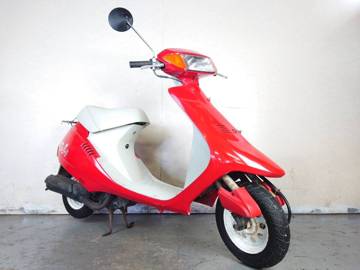 【HONDA DJ・1 AF12】始動確認済み 書類付 レッド 原付 スクーター 2スト 8インチ 2ST 旧車 希少 DJ1 DJ-1 ...