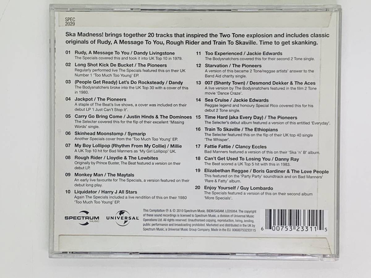 CD SKA MADNESS / 20 REGGAE CLASSICS WHICH INSPIRED THE TWO TONE ...