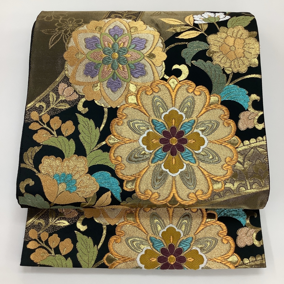 きものcocon 袋帯 全通 長さ440/幅30.5/正絹/金系/黒系/振袖用 9-2-2O-0054-K(仕立て上がり)｜売買されたオークション情報、yahooの商品情報をアーカイブ公開 ...