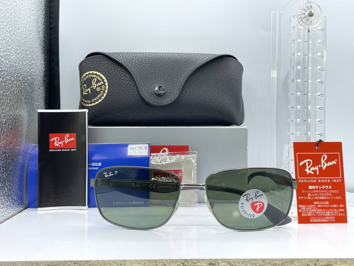 Ray-Ban - RB3529 029-9A 61-17 3P 145 - レイバン 偏光サングラス POLARIZED レザーケース付き ...