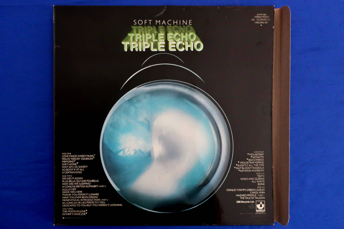 英国Harvest原盤 Soft Machine Triple Echo 3LP 全編試聴済み Kevin Ayers Robert Wyatt Mike Ratledge ソフト マシーン ...