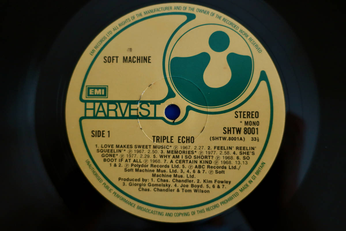 英国Harvest原盤 Soft Machine Triple Echo 3LP 全編試聴済み Kevin Ayers Robert Wyatt Mike Ratledge ソフト マシーン ...