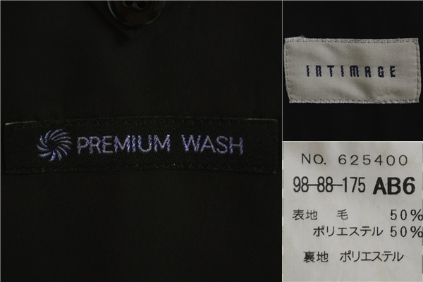 1SJ80 INTIMAGE 2つボタン シングルスーツ ノータック 春秋 総裏 合物 ダークネイビー 紺 シャドーストライプ ビジネス 定番 AB6 L(Lサイズ)｜売買されたオークション ...