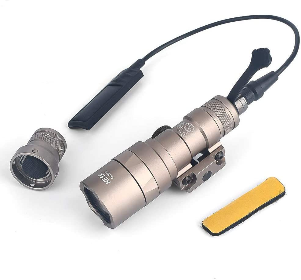 WADSN SF M300B mini フラッシュライト レプリカ 高輝度LED スカウトライト リモート&プッシュスイッチ付 DE リアル ...