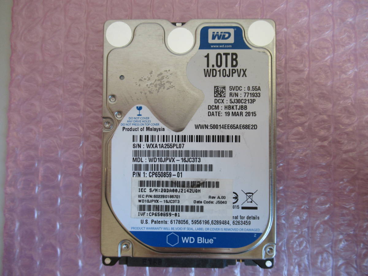 WESTERN DIGITAL WD10JPVX 1TB 9.5mm 5400rpm(500GB～)｜売買されたオークション情報、yahooの ...