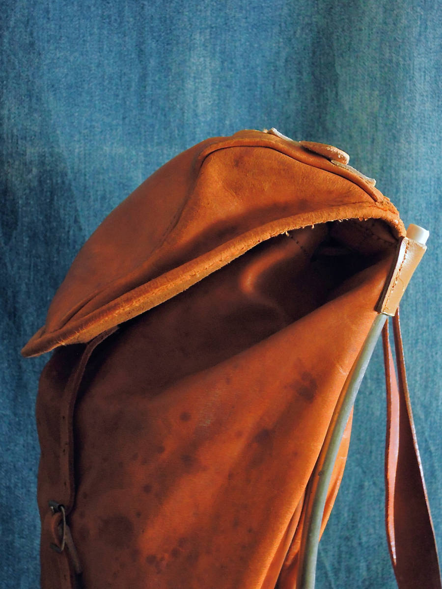 60s70sヴィンテージ1960年代1970年代ノルウェーBERGANSベルガンス馬革バックパック北欧レザーリュックサックBREE HENRY ...