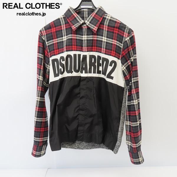 DSQUARED2/ディースクエアード フロントロゴ/パッチワーク チェック柄シャツ S74DM0140/46 /060(トップス)｜売買されたオークション情報、yahooの商品情報を ...
