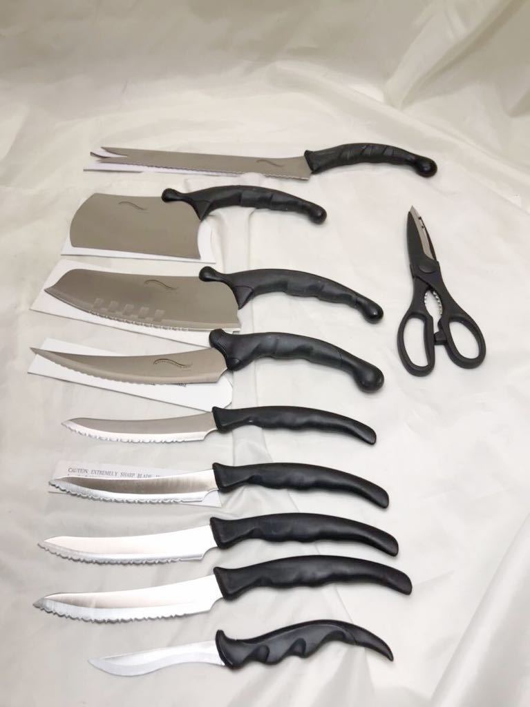 KATSU CONTOUR PRO 包丁等14本セット 洋包丁 調理ナイフ 調理器具 ステンレス製 c60/2a/4b/6a(ペティナイフ ...