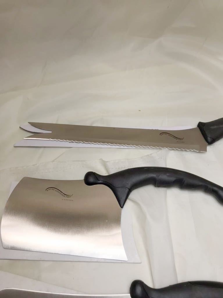 KATSU CONTOUR PRO 包丁等14本セット 洋包丁 調理ナイフ 調理器具 ステンレス製 c60/2a/4b/6a(ペティナイフ ...