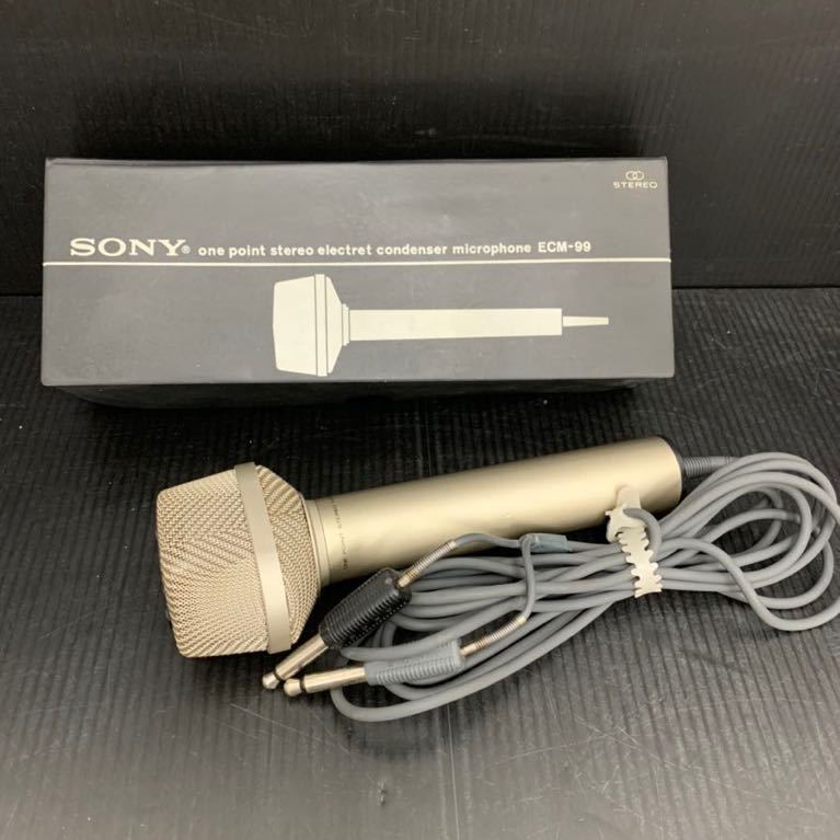 @ 323b15 SONY ソニー ステレオマイク ECM-99 ワンポイント コンデンサーマイク カラオケ 講演会 演説 オーディオ ...