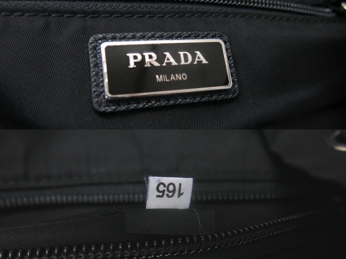 超 PRADA プラダ 近年モデル 2VZ136 メンズ ナイロン サフィアーノ レザー 本革 バックパック リュック 黒 SV金具 A4 Js25935(リュック)｜売買されたオークション ...