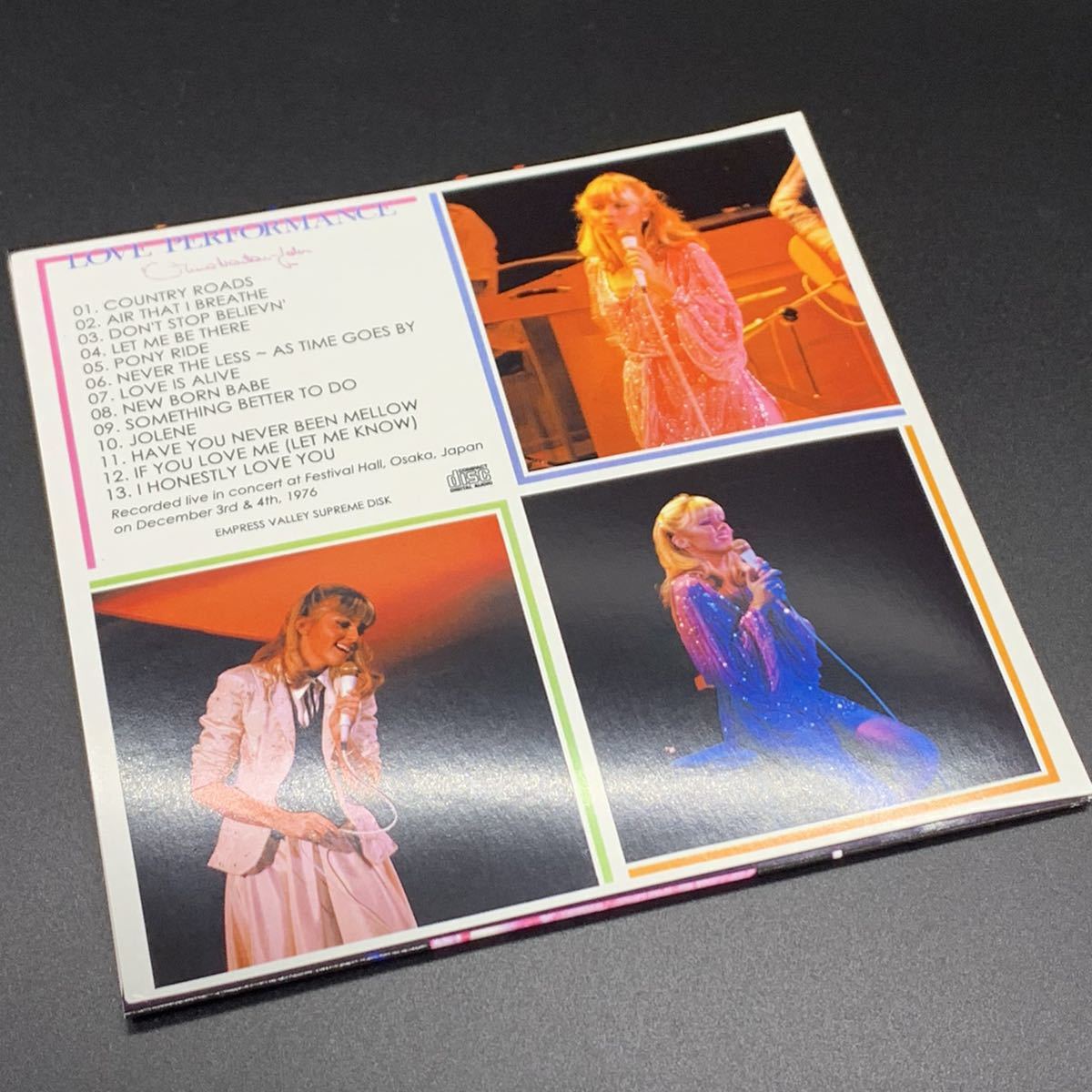 OLIVIA NEWTON-JOHN : LOVE PERFORMANCE オリビア ニュートンジョン 愛のパフォーマンス プレスCD 100 ...