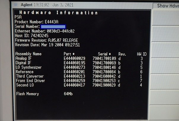 Agilent/アジレント 3Hz-6.7GHz PSA Series スペクトラムアナライザ E4443A 訳あり(その他)｜売買されたオークション情報、yahooの商品情報をアーカイブ公開 ...