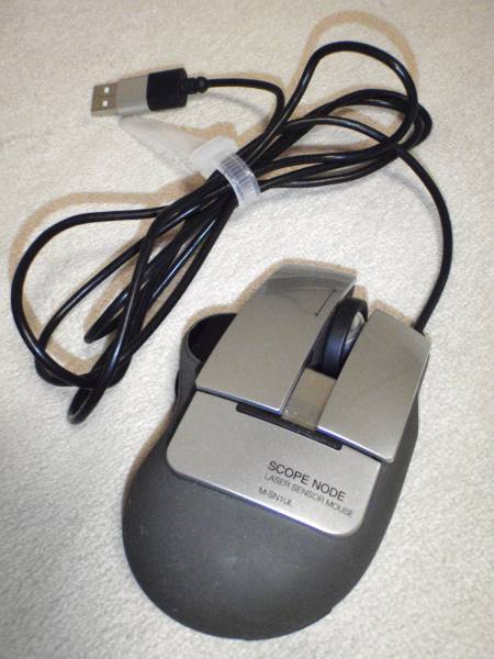 エレコム_Scope Node_スコープ ヌード_レーザー_3ボタン_マウス(黒)｜売買されたオークション情報、yahooの商品情報を ...