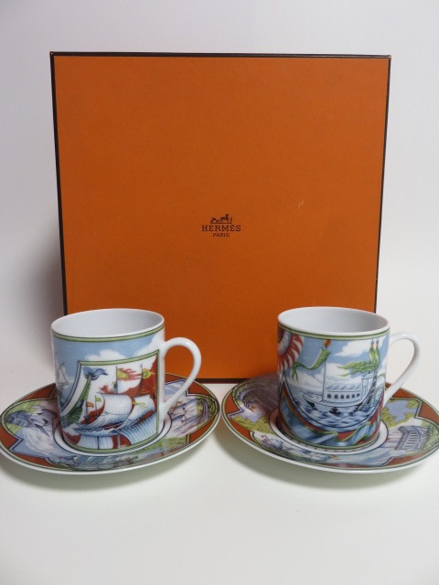 エルメス パッチワーク カップ＆ソーサー 2客 HERMES PATCHWORK 箱あり(エルメス)｜売買されたオークション情報、yahooの商品情報をアーカイブ公開 - オークファン ...