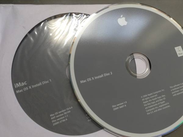 Mac OS X Install Disc 2枚組 Ver 10.4.4 @ 品@ iMac(オペレーティングシステム)｜売買された ...