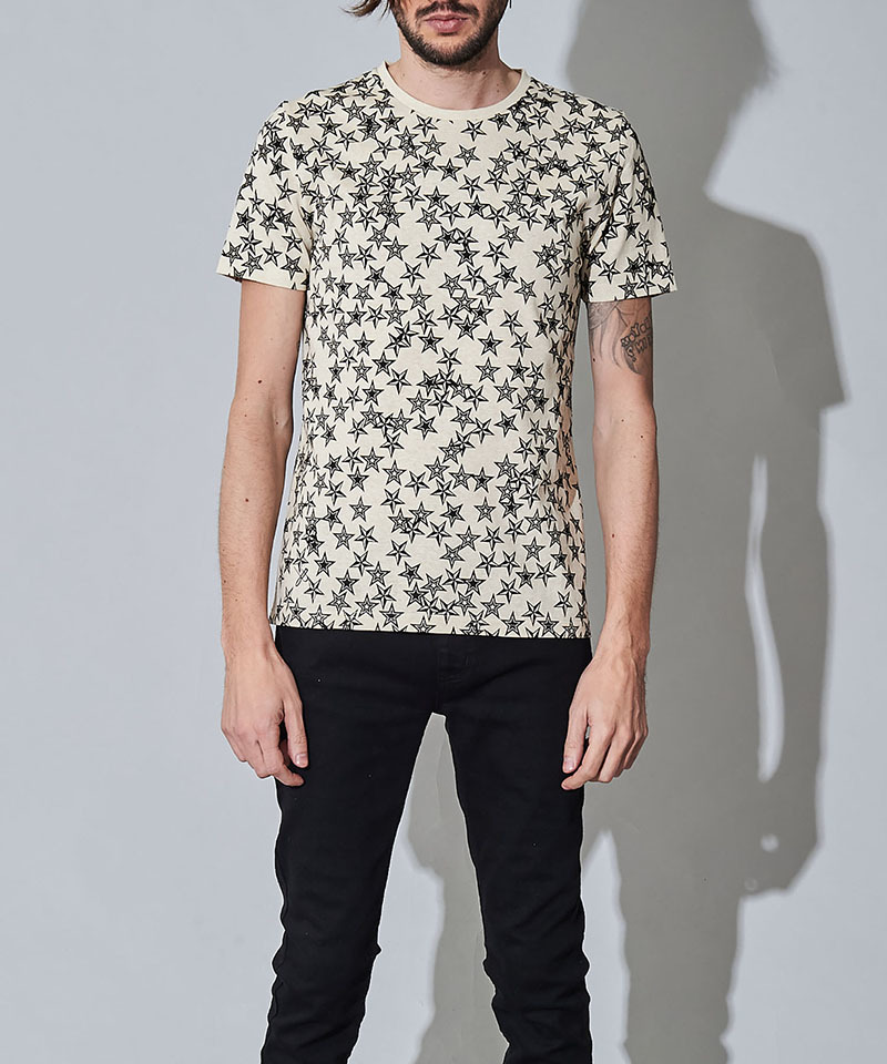 NO ID. マルチスタープリントT ノーアイディーmoonage devilment fagassent share spirit ifsixwasnine lgb buffalo bobs ...