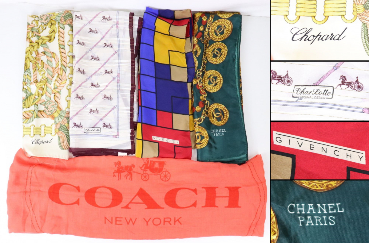 スカーフまとめ CHANEL / GIVENCHY / COACH / Chopard / ハイ 高級ブランド 小物 おしゃれ コレクション ...
