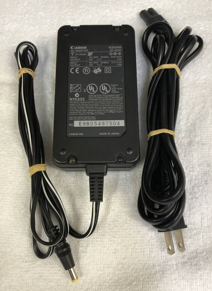 Canon/キヤノン ACアダプター K30088 AD-360U 13V 1.8A(変圧器、アダプター)｜売買されたオークション情報 ...
