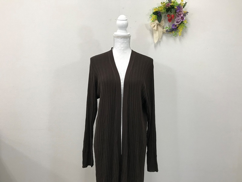 A4983 レディース ICB オンワード樫山 ロングニットカーディガン サイズ:XL 色：茶色(その他)｜売買されたオークション情報 ...