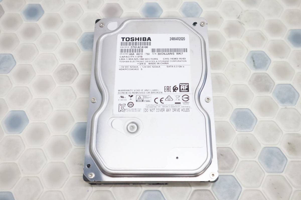 1.0TB｜3.5インチ SATA 内臓 ハードディスク ｜TOSHIBA 東芝 DT01ACA100 パソコン 部品 HDD｜ M4132 ...