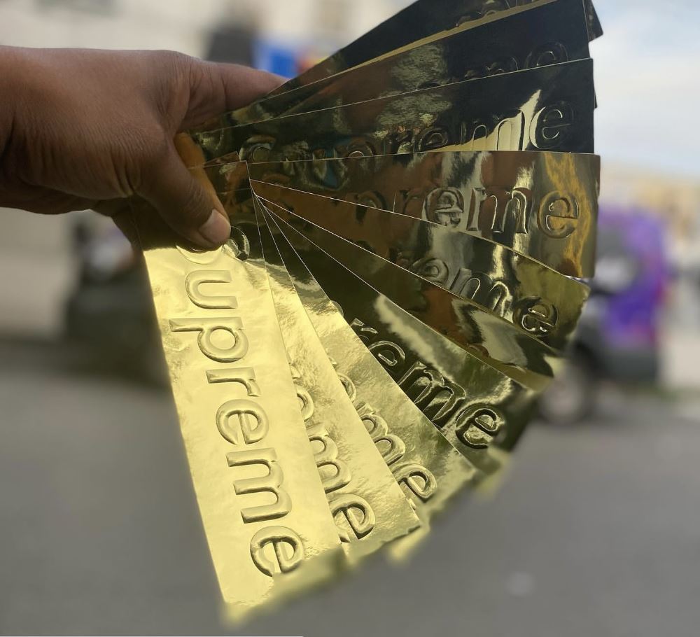 Supreme 22AW Gold Box Logo Sticker シュプリーム ボックスロゴ ステッカー ゴールド ボゴ 複数購入可能 ...