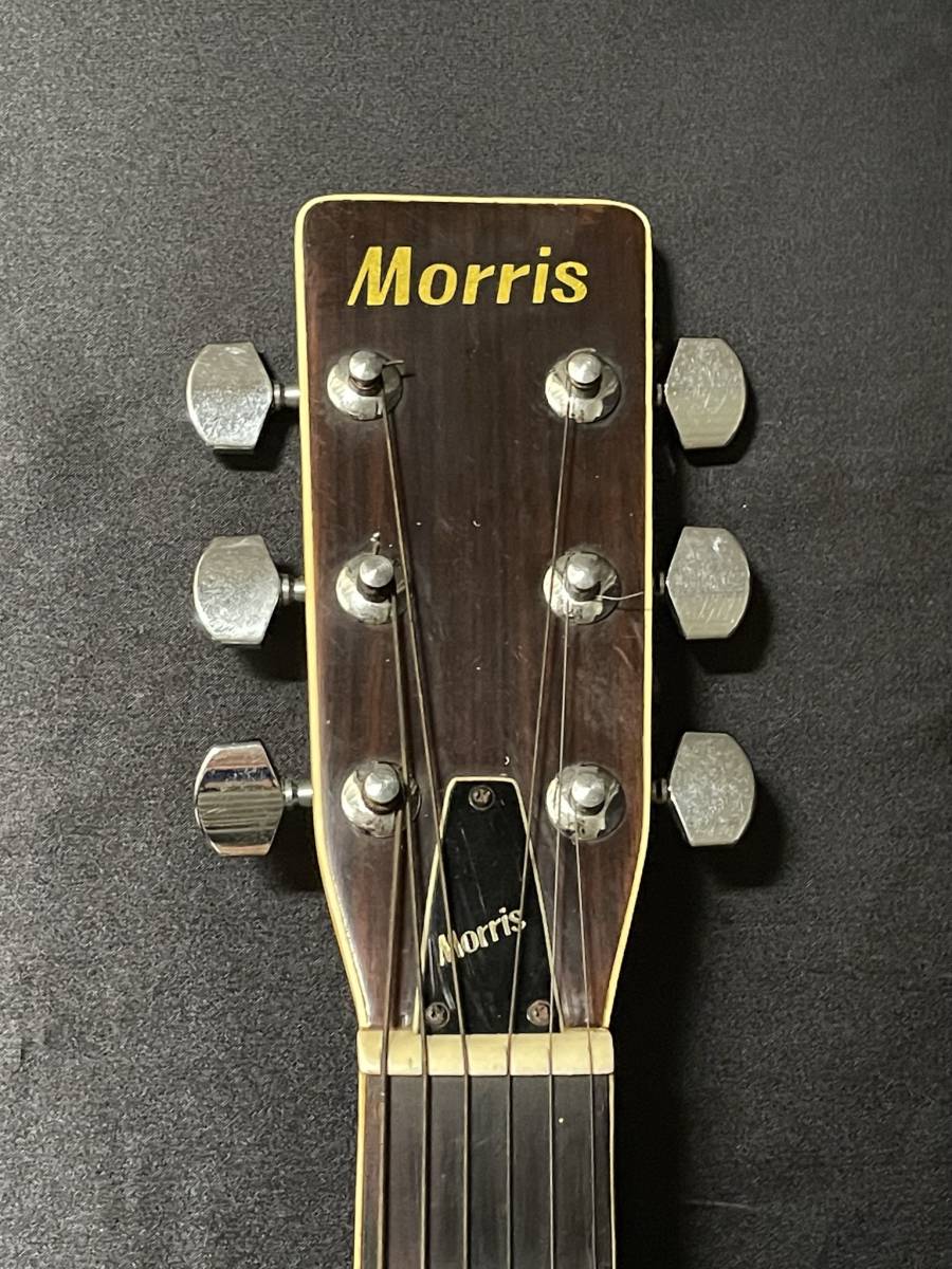 日本製 ビンテージギター Morris/モーリス F-20 小ぶり フォークタイプ トリプルオー 貝装飾 バインディング TERADA/寺田 ...