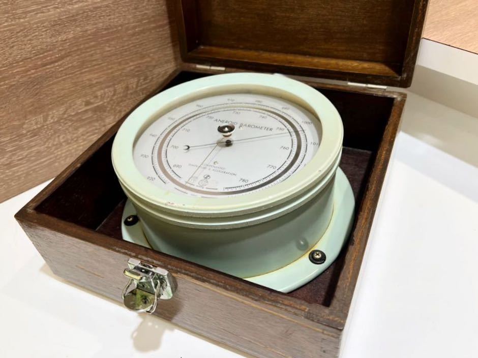船舶用 気圧計 MARINE BAROMETER ANEROID TYPE アネロイド バロメーター アネロイド型 YANAGI TOKYO ...