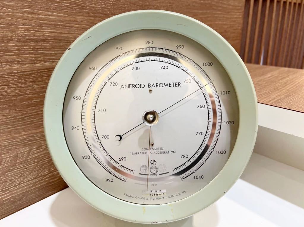 船舶用 気圧計 MARINE BAROMETER ANEROID TYPE アネロイド バロメーター アネロイド型 YANAGI TOKYO ...