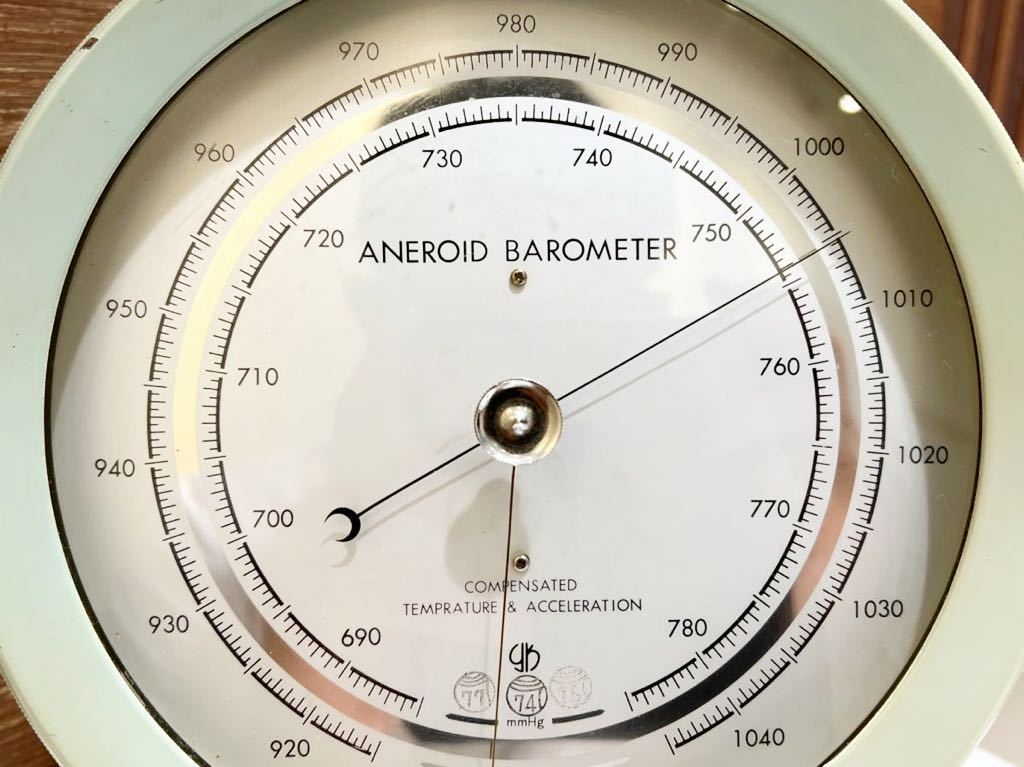 船舶用 気圧計 MARINE BAROMETER ANEROID TYPE アネロイド バロメーター アネロイド型 YANAGI TOKYO ...
