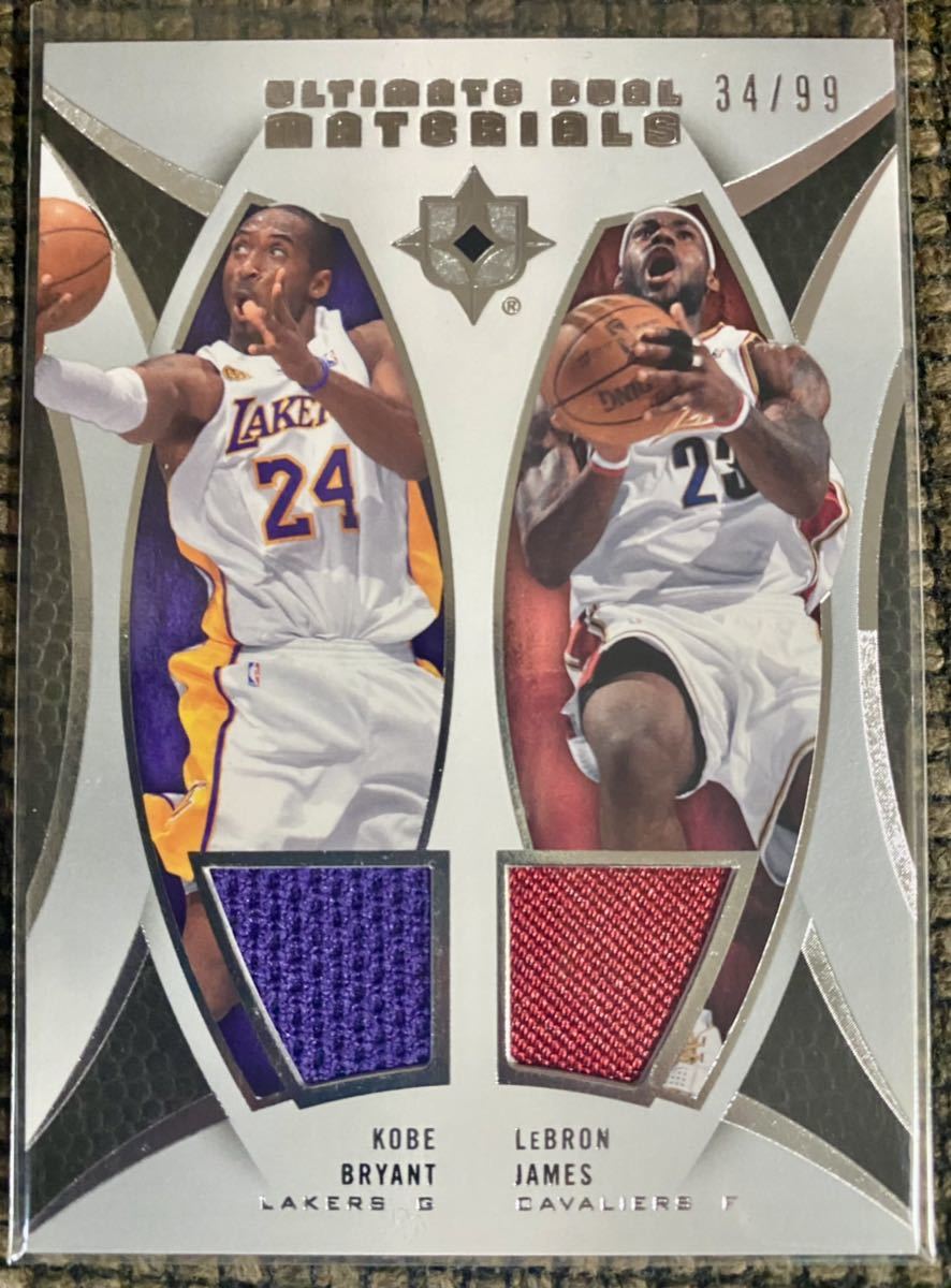 99枚セット Kobe Bryant - Lebron James Ultimate Dual Materials Game worn ジャーシ 2007-2008 Upper Deck ...
