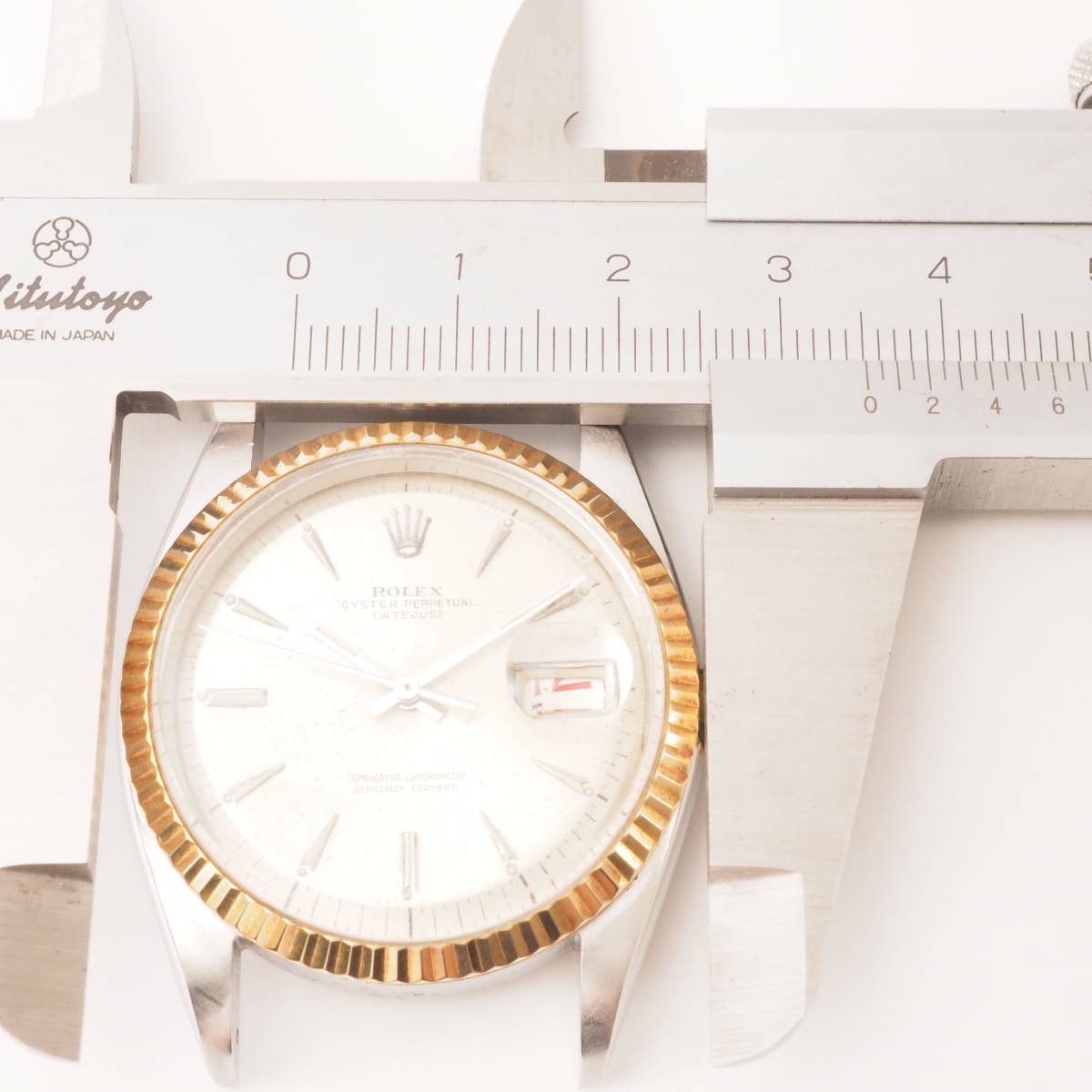 ロレックス オイスターパーペチュアルデイトジャストコンビ Ref 6605 ROLEX DATEJUST Cal 1065 赤黒デイト 自動巻 ...